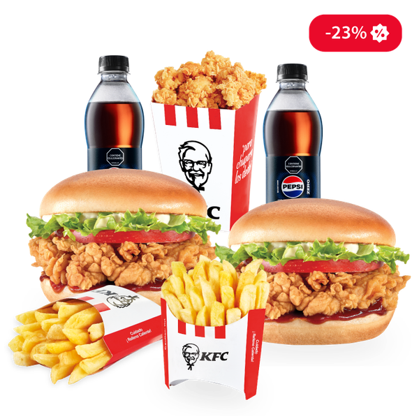 Wow Box Dúo de KFC, sándwich de pollo apanado con papas. - KFC Colombia